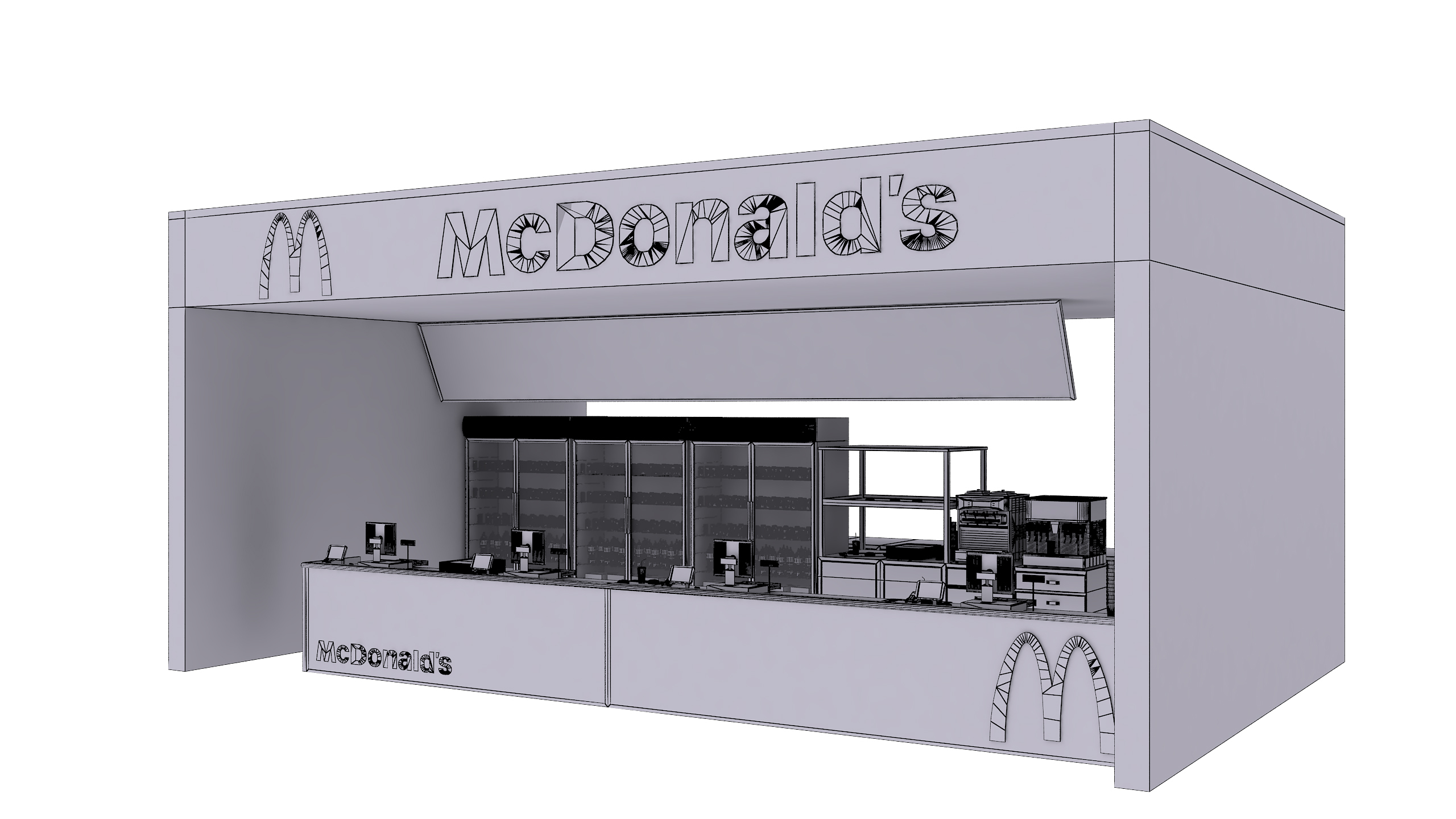 modelo 3d Fast Food McDonalds Counter - TurboSquid 1905858
