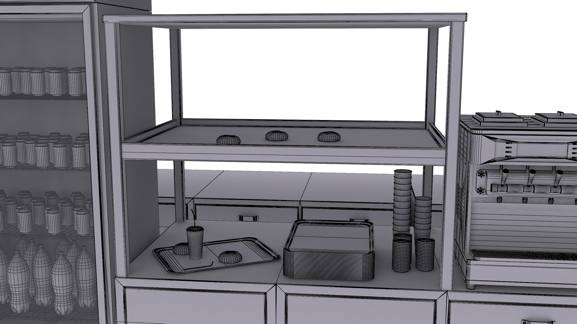 Fast Food McDonalds Counter 3D Model - TurboSquid 1905858