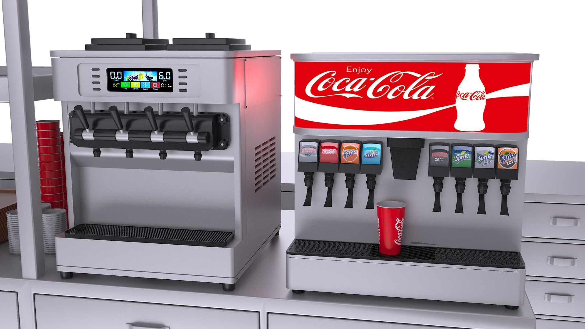 Fast Food McDonalds Counter 3D Model - TurboSquid 1905858