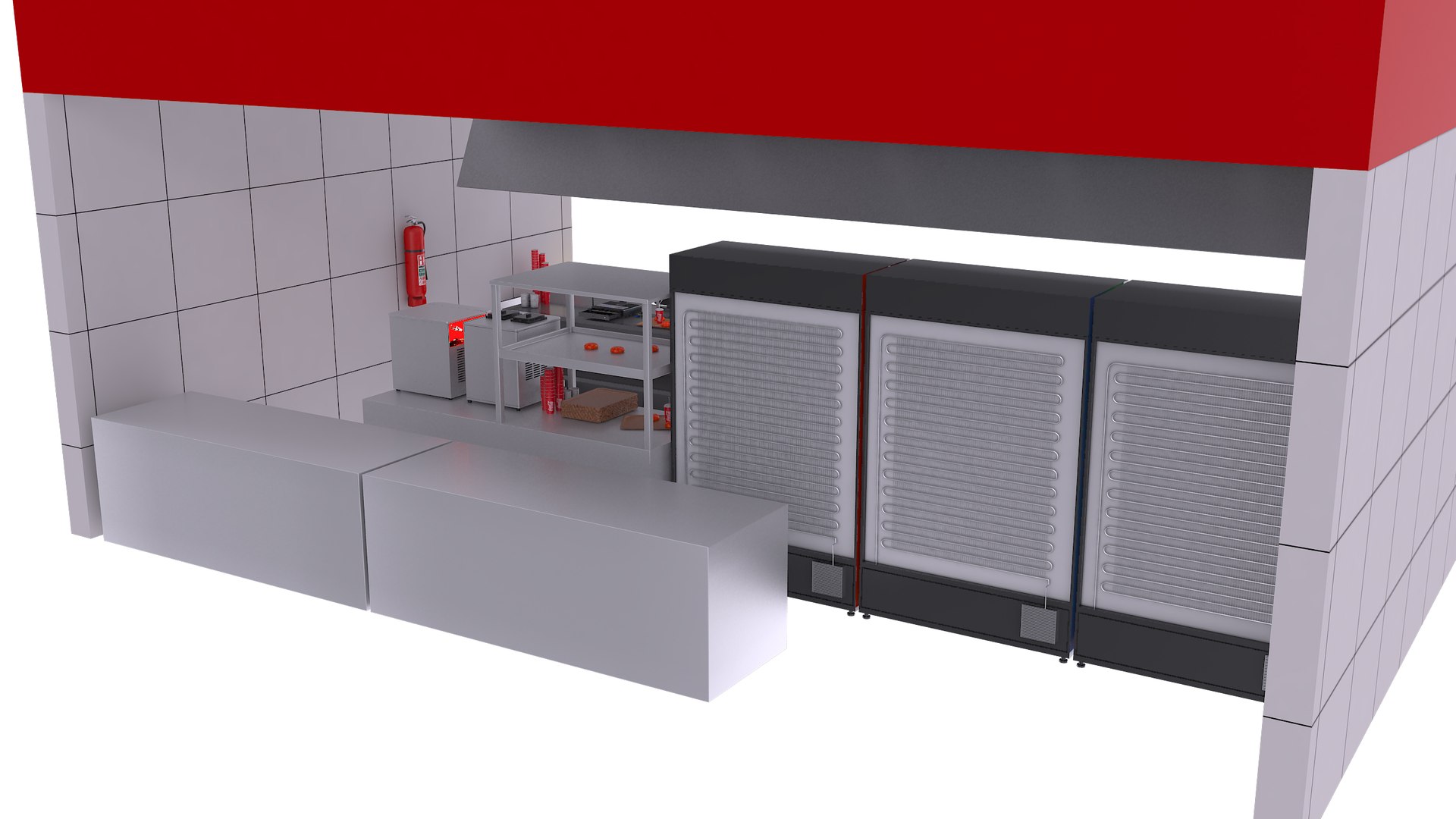Fast Food McDonalds Counter 3D Model - TurboSquid 1905858