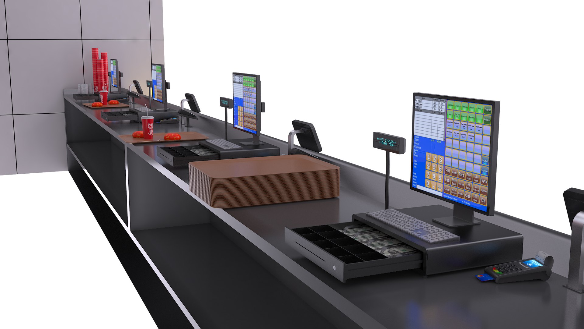 Fast Food McDonalds Counter 3D Model - TurboSquid 1905858