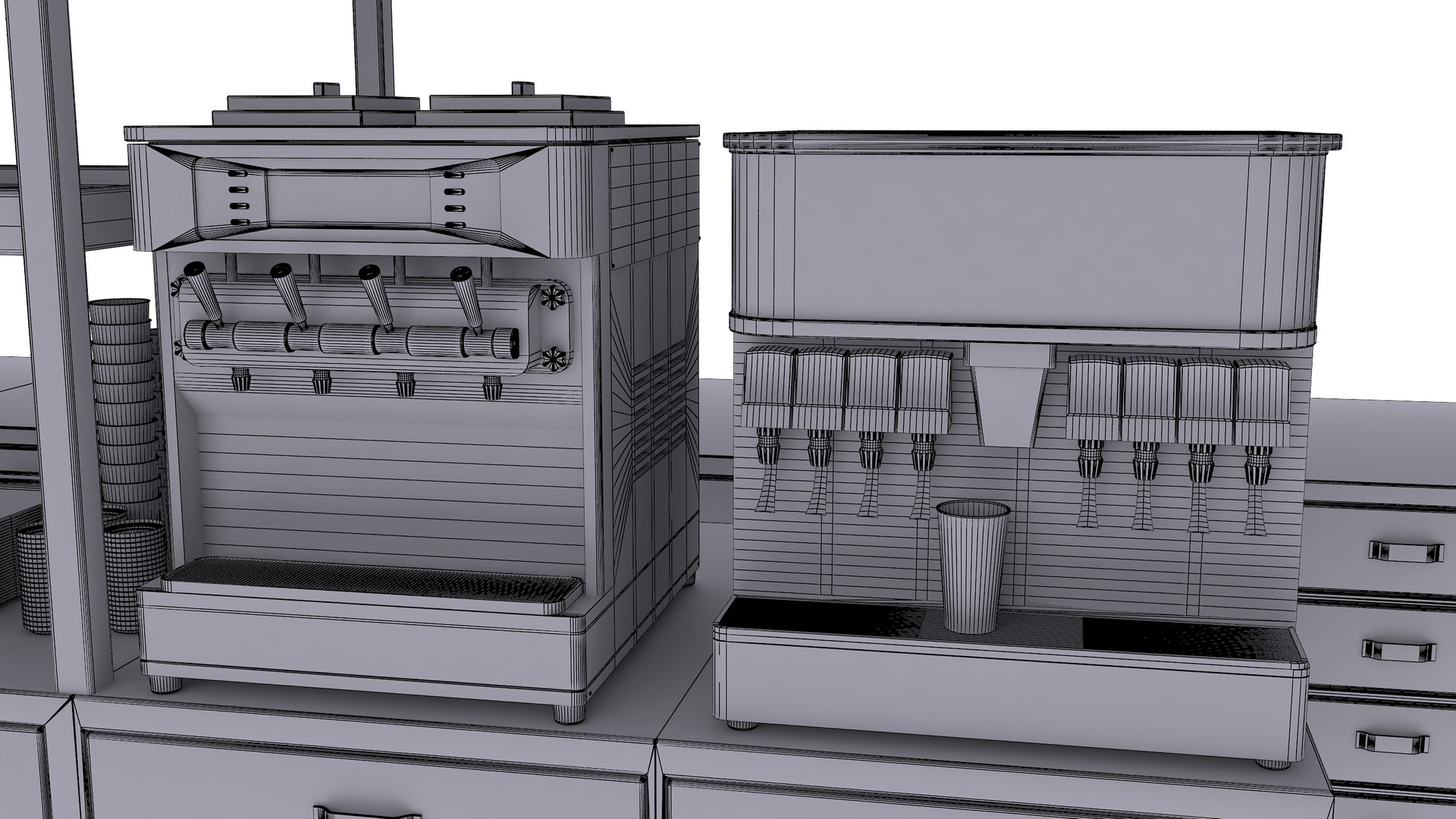 Fast Food McDonalds Counter 3D Model - TurboSquid 1905858