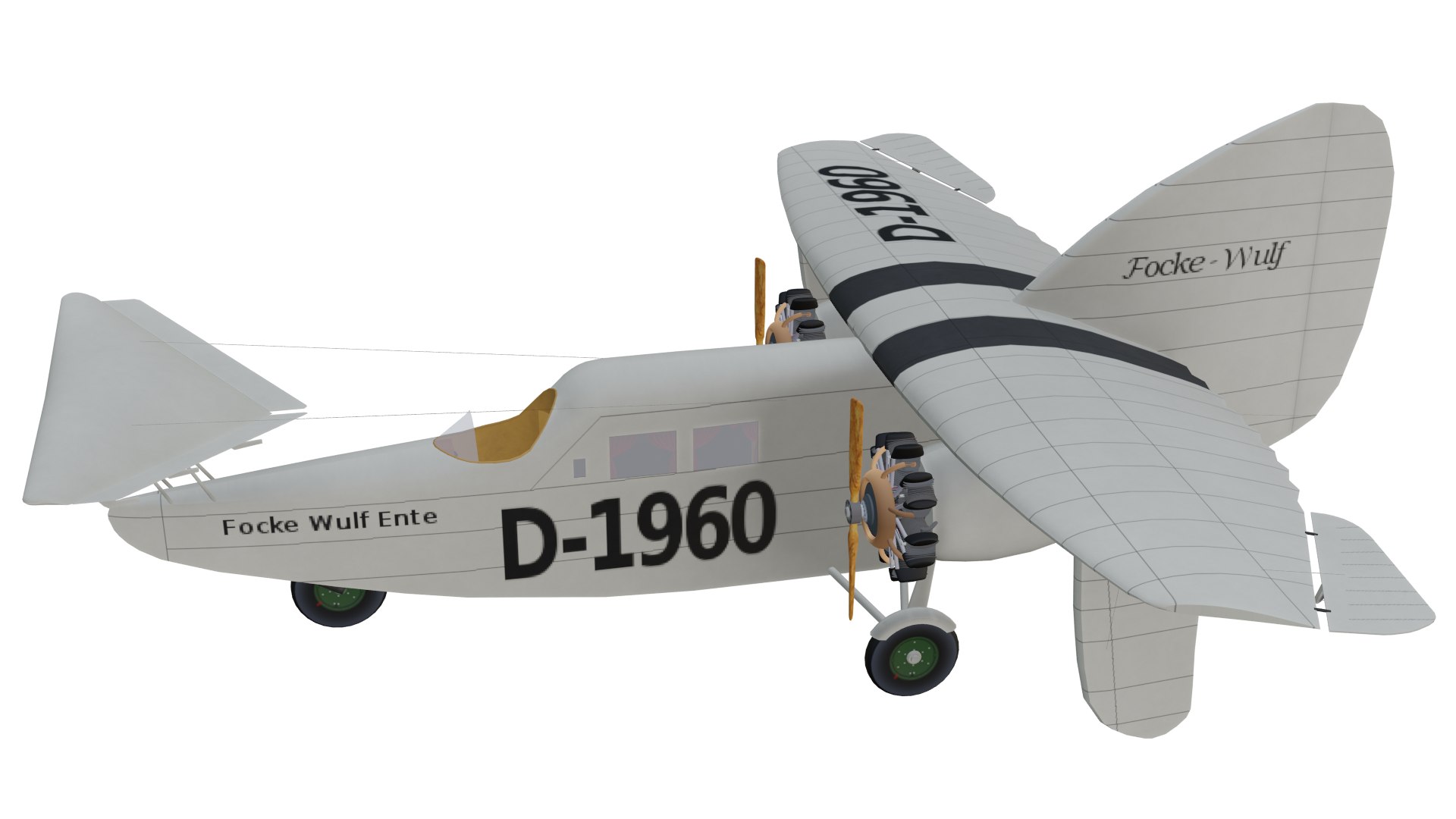 3D Focke Wulf F19 Ente - TurboSquid 2358337