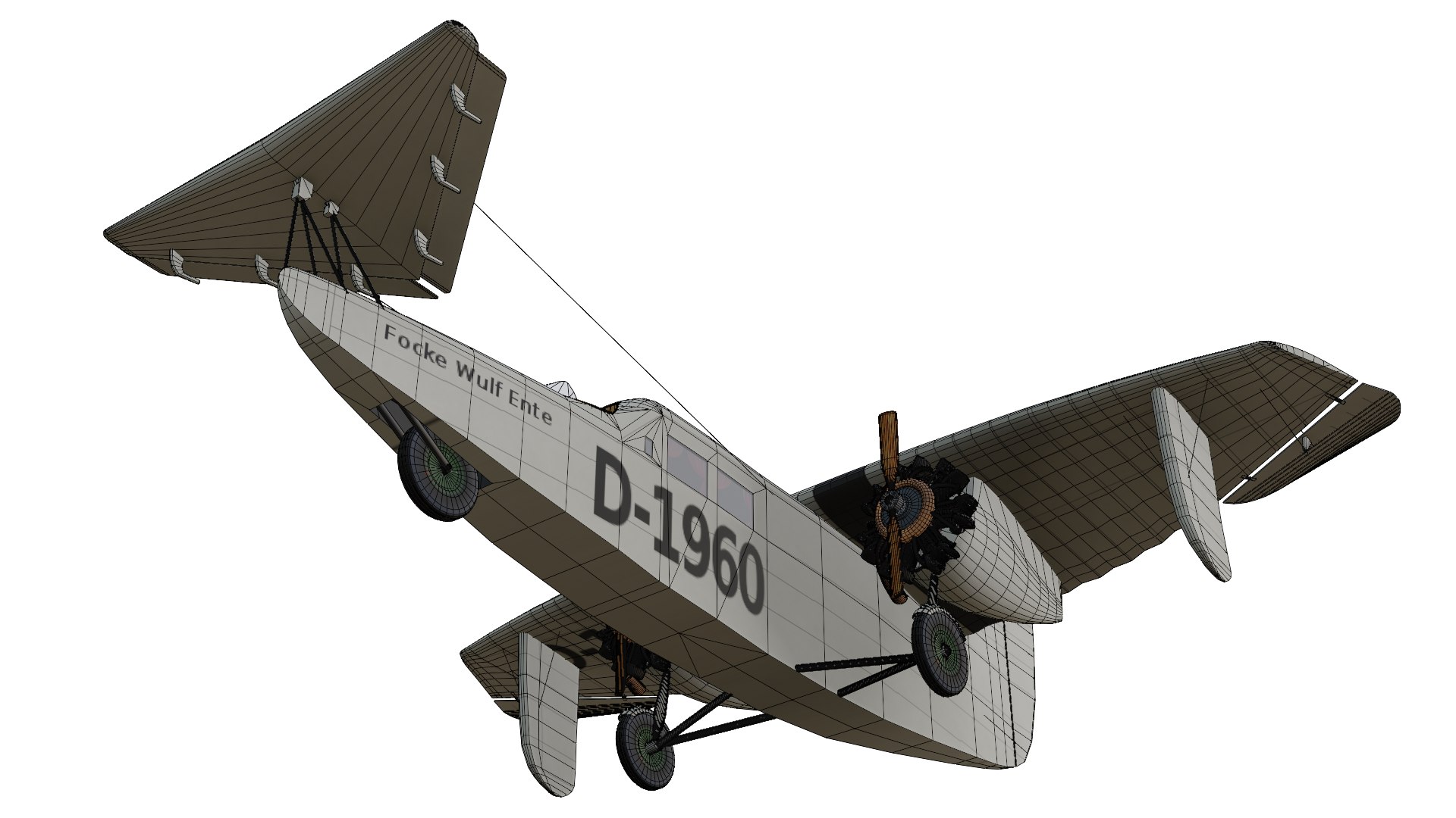 3D Focke Wulf F19 Ente - TurboSquid 2358337