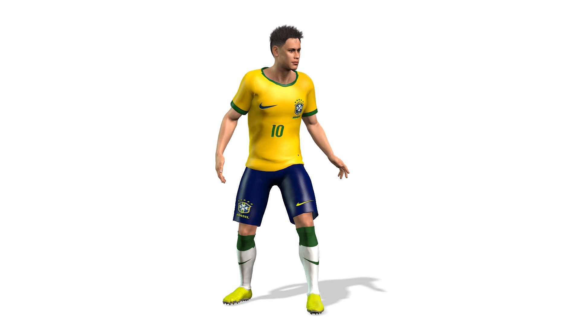 Neymar Famous Soccer Player 3D Rigged Model Ready For Animation 3D ...