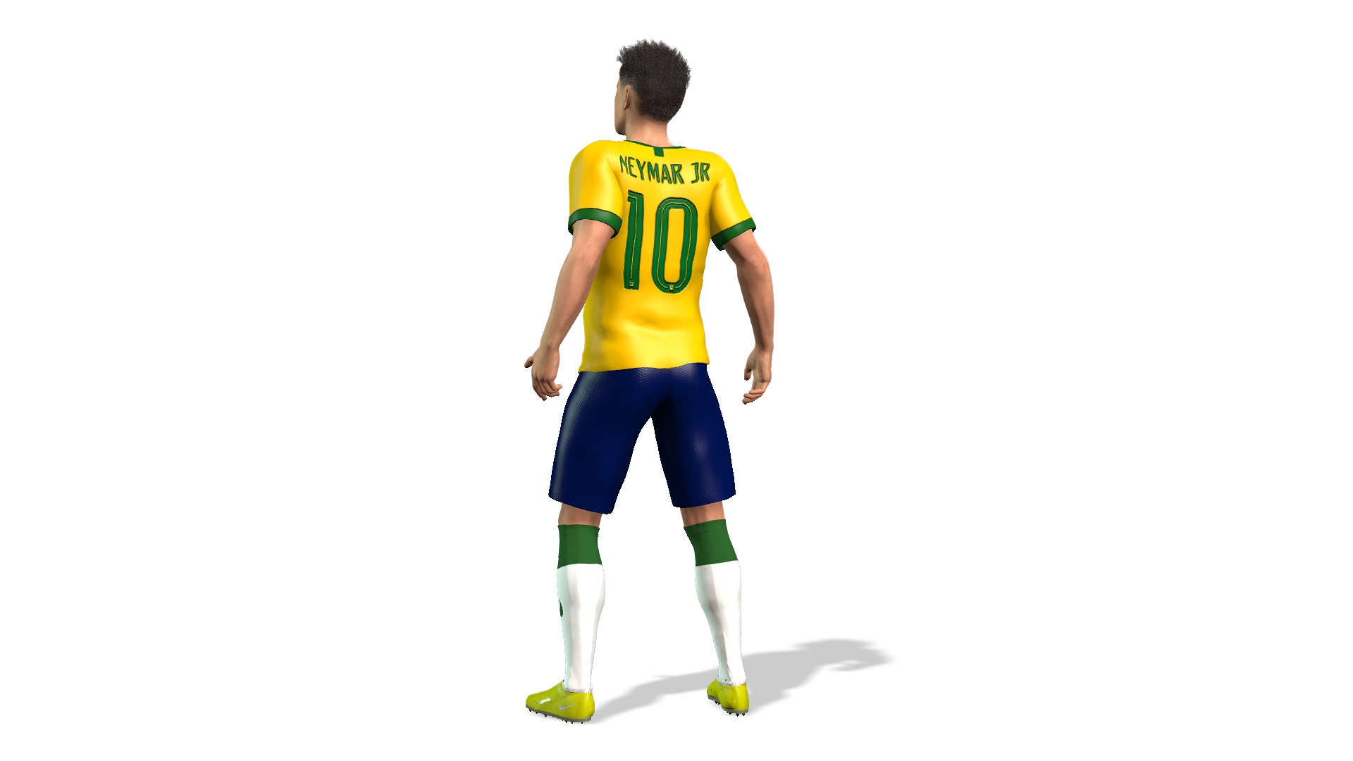 Neymar Famous Soccer Player 3D Rigged Model Ready For Animation 3D ...