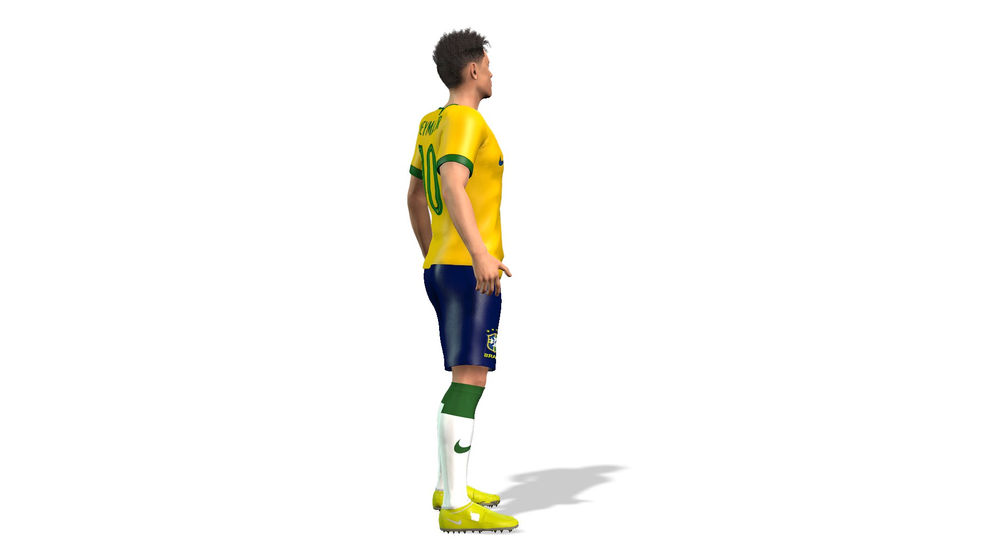Neymar Famous Soccer Player 3D Rigged Model Ready For Animation 3D ...