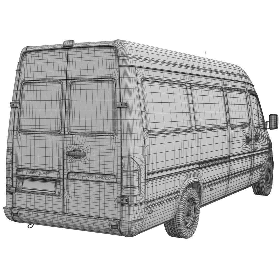 3D Model Mercedes Sprinter Classic Minibus - TurboSquid 1891998