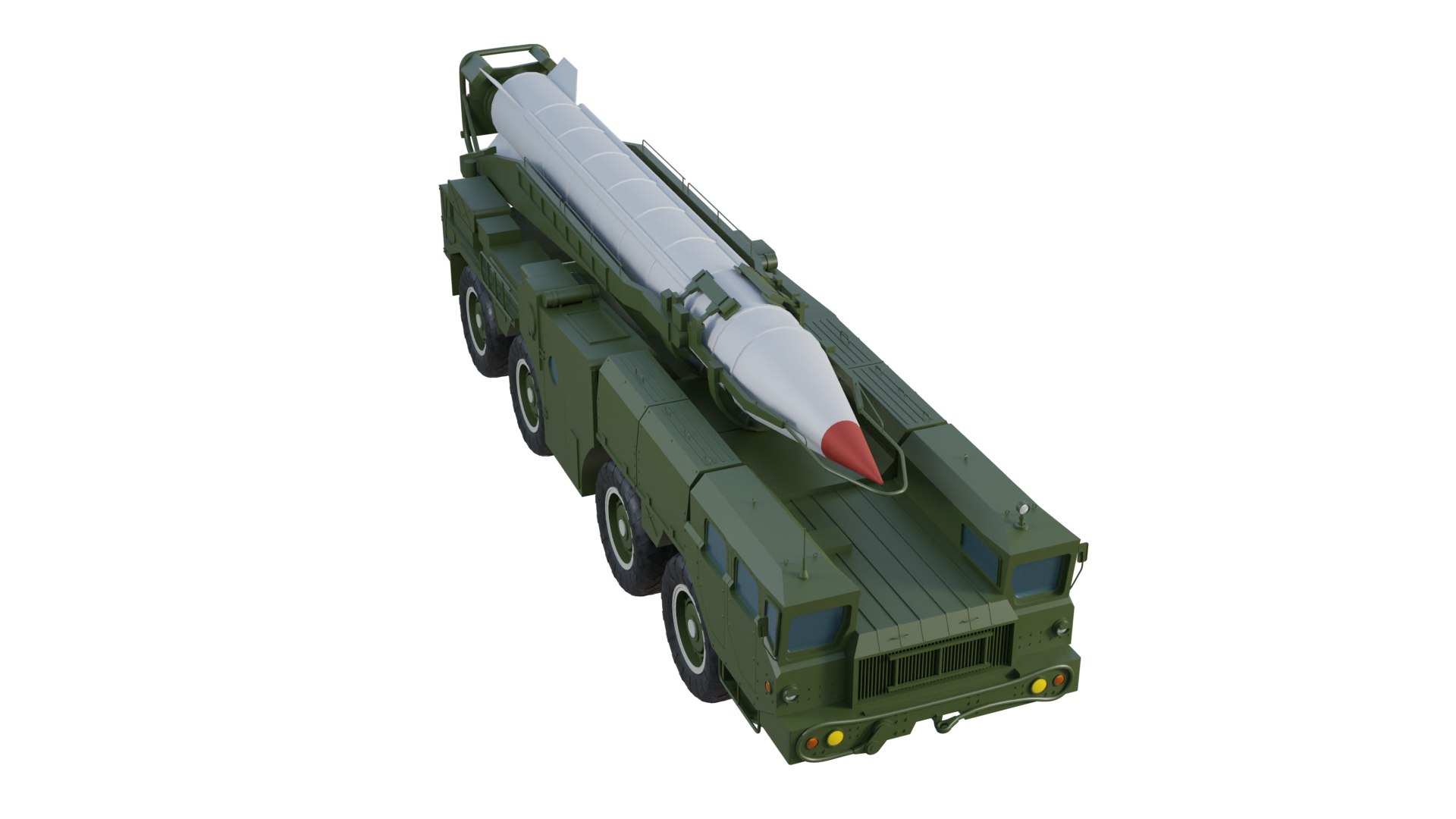 Low Poly Hwasong-6 SCUD-C Missile Launcher Model - TurboSquid 1950362