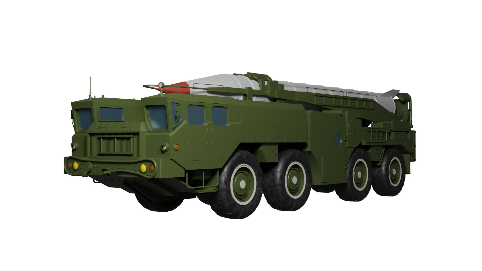 Low poly Hwasong-6 SCUD-C missile launcher3Dモデル - TurboSquid 1950362