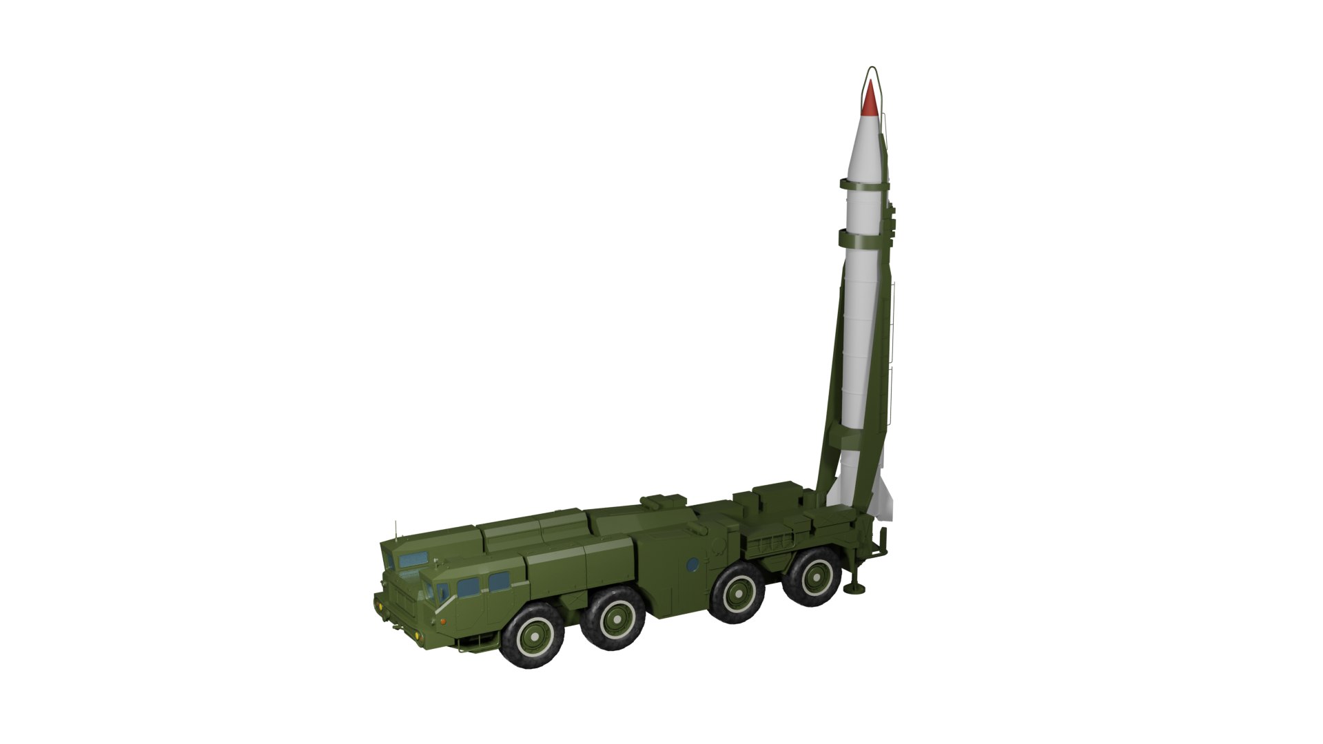 Low Poly Hwasong-6 SCUD-C Missile Launcher Model - TurboSquid 1950362