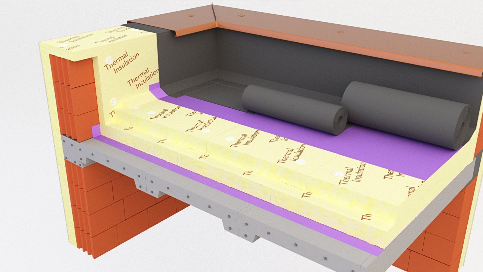 3D Thermal Insulation Concrete Roofing Model - TurboSquid 1529169