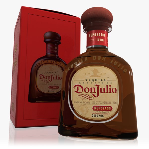 3d realistic set tequila liquor bottle