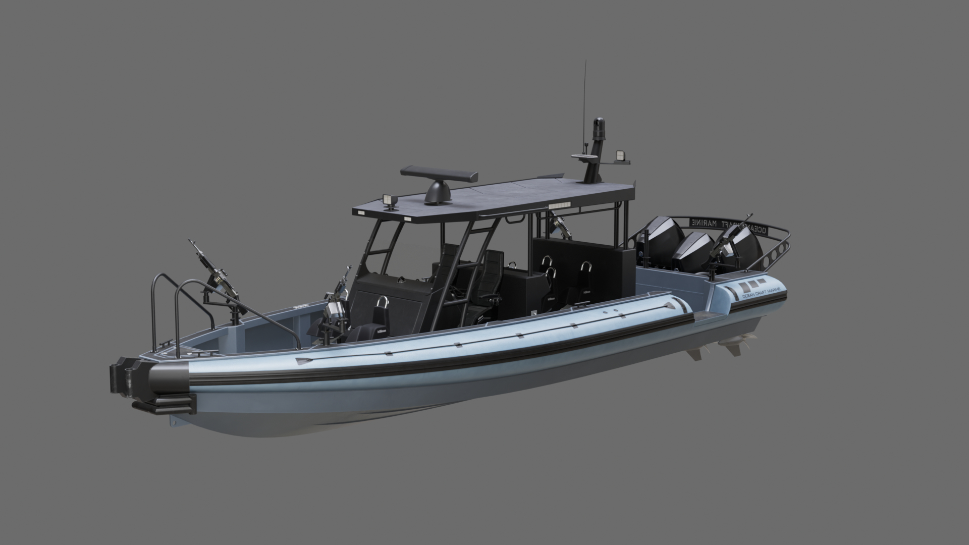 RHIB Special Forces Offshore Interceptor 3D Model - TurboSquid 2416656