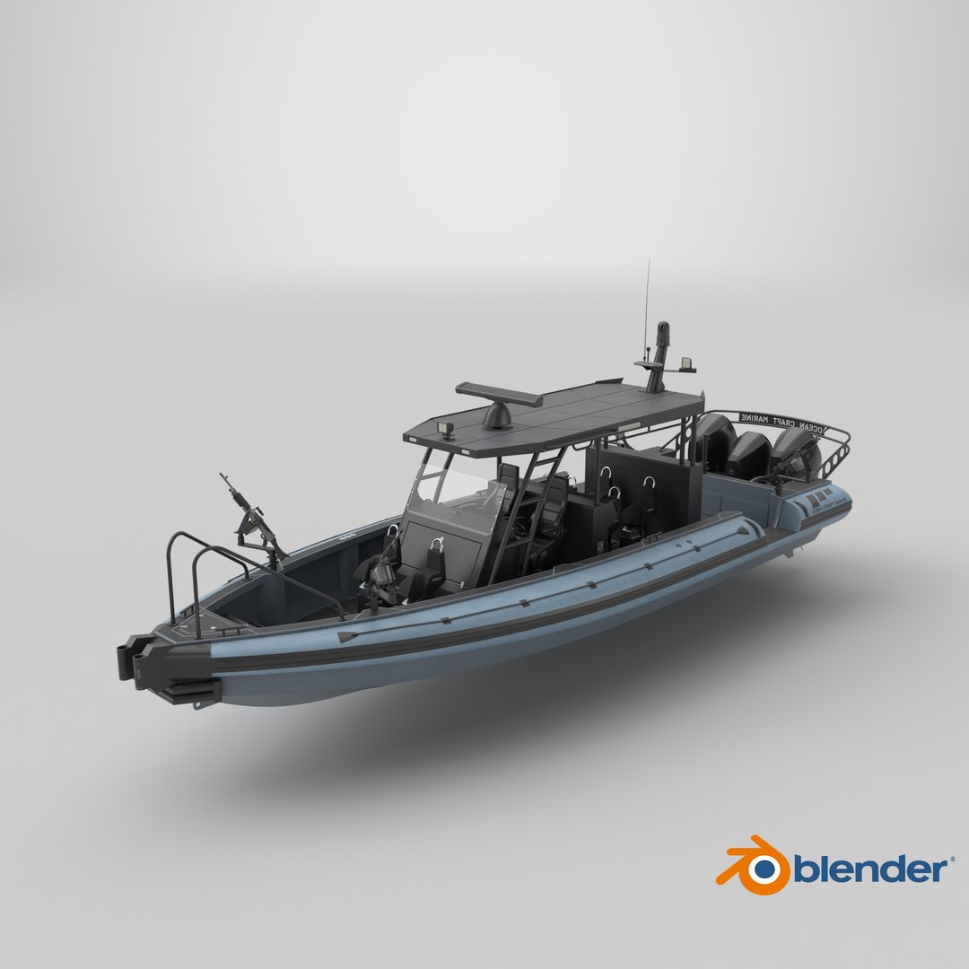 RHIB Special Forces Offshore Interceptor 3D Model - TurboSquid 2416656