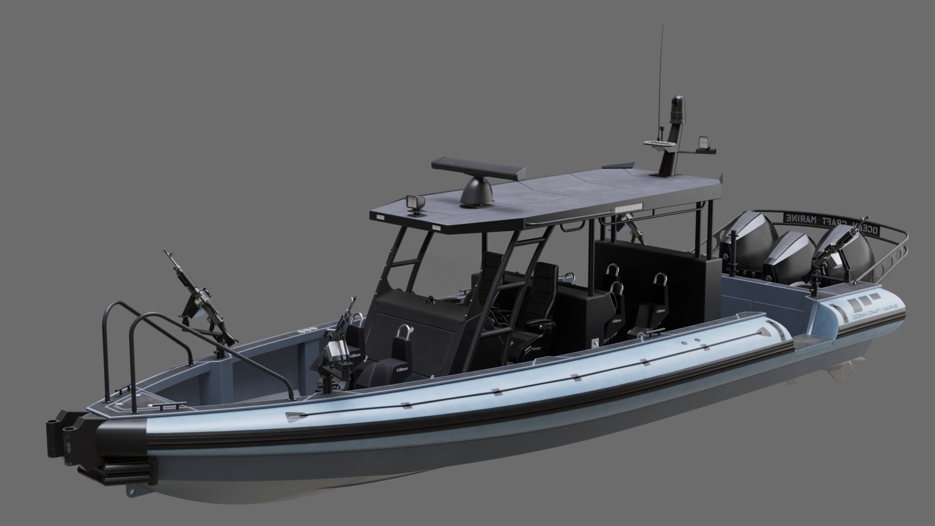 RHIB Special Forces Offshore Interceptor 3D Model - TurboSquid 2416656