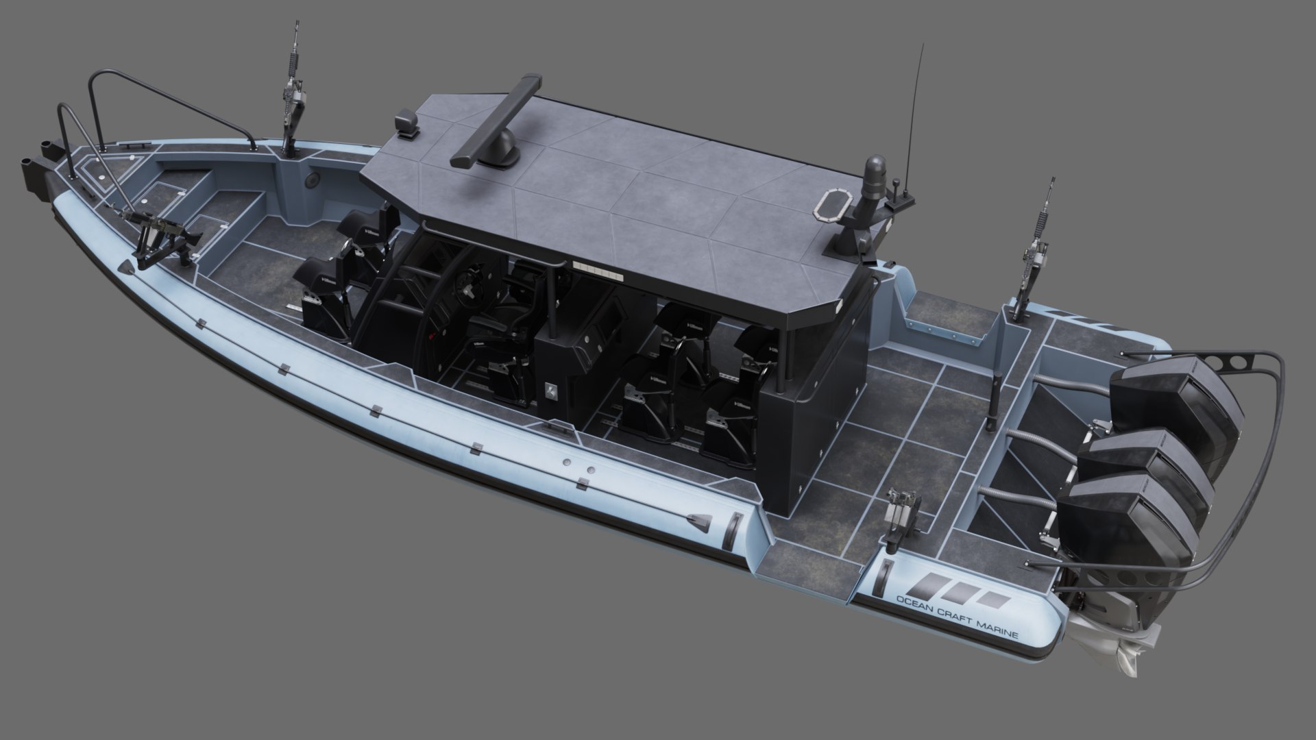RHIB Special Forces Offshore Interceptor 3D Model - TurboSquid 2416656