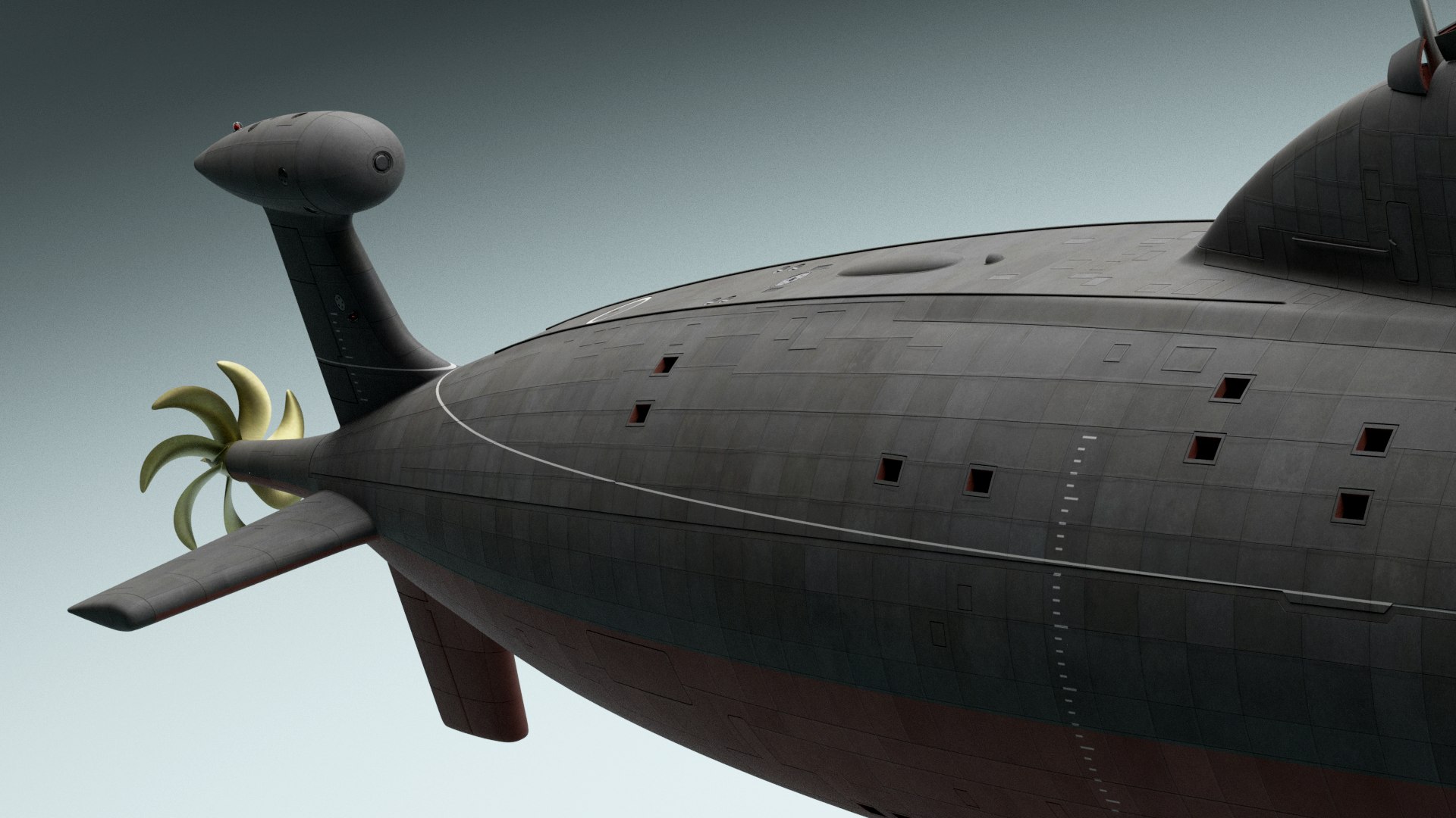 3D Model Russian Akula Class Submarine - TurboSquid 2242703