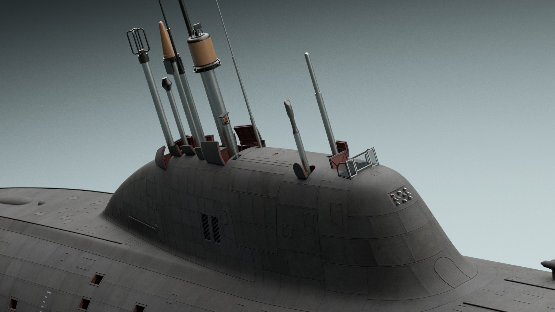 3D Model Russian Akula Class Submarine - TurboSquid 2242703
