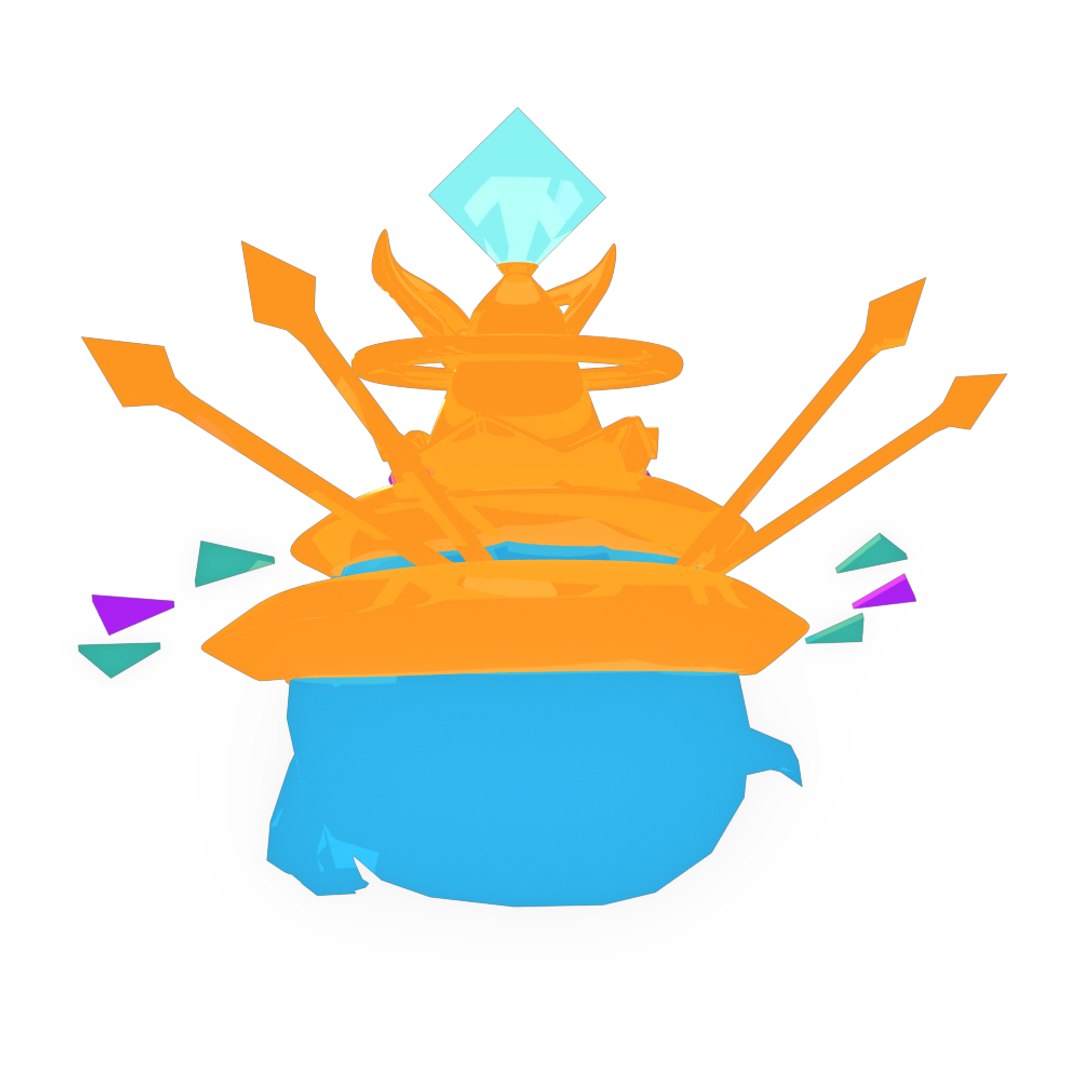 Water Crystal God Brave 3d Model