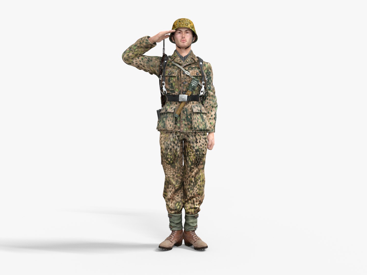 3D German Soldier World War II Low-poly 3D Model - TurboSquid 2354848