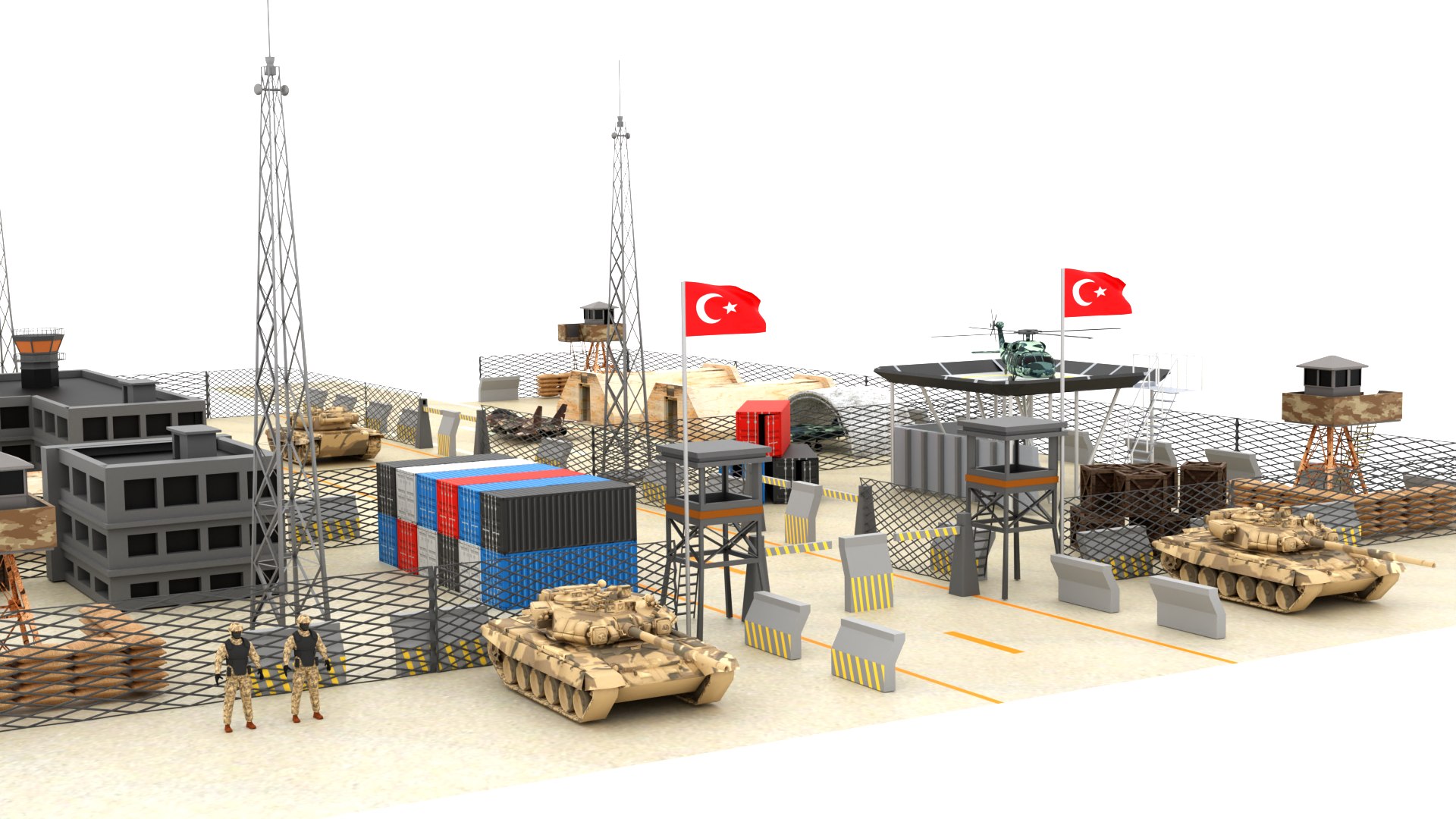 Turkey Military Base Model - TurboSquid 1885136