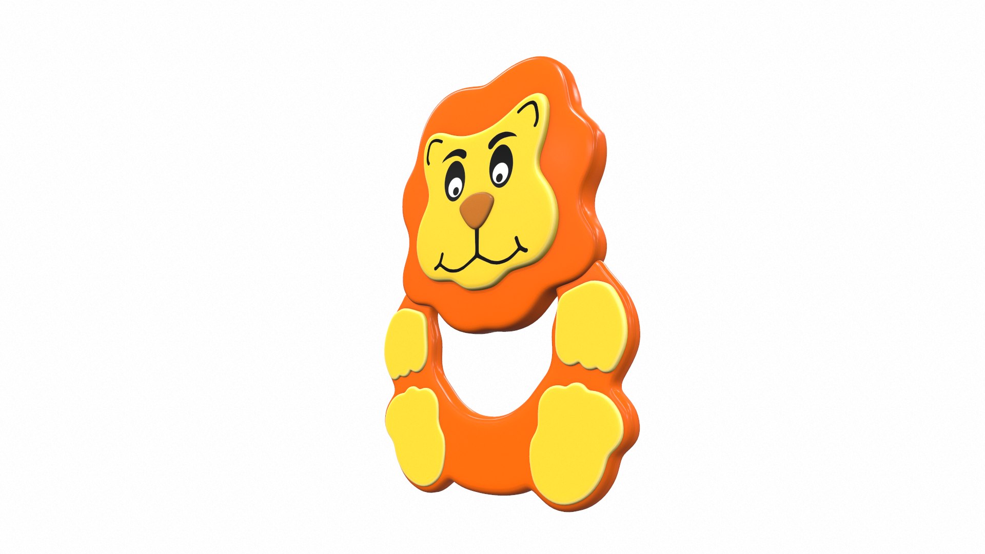 Plastic baby toy teether lion 3D model - TurboSquid 2109236