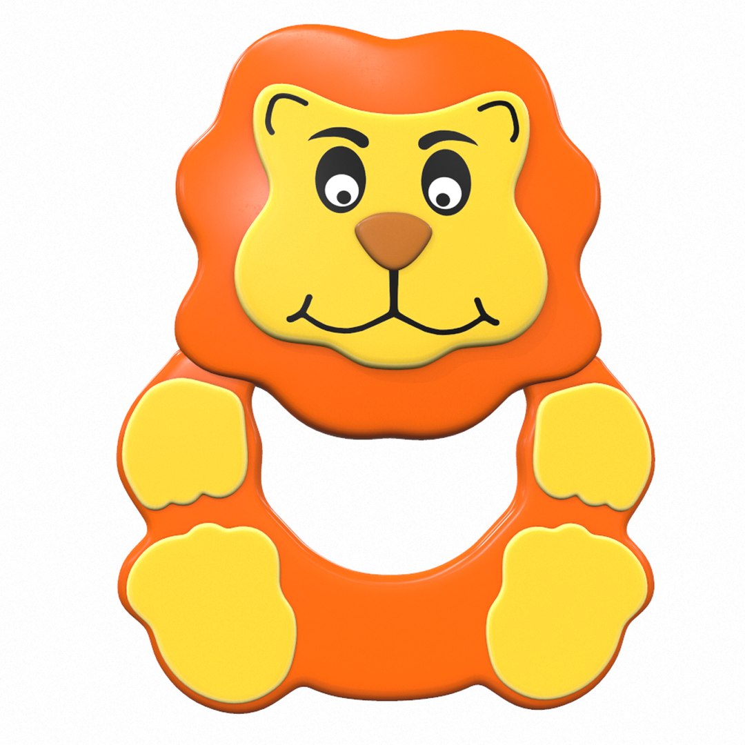 Plastic baby toy teether lion 3D model - TurboSquid 2109236