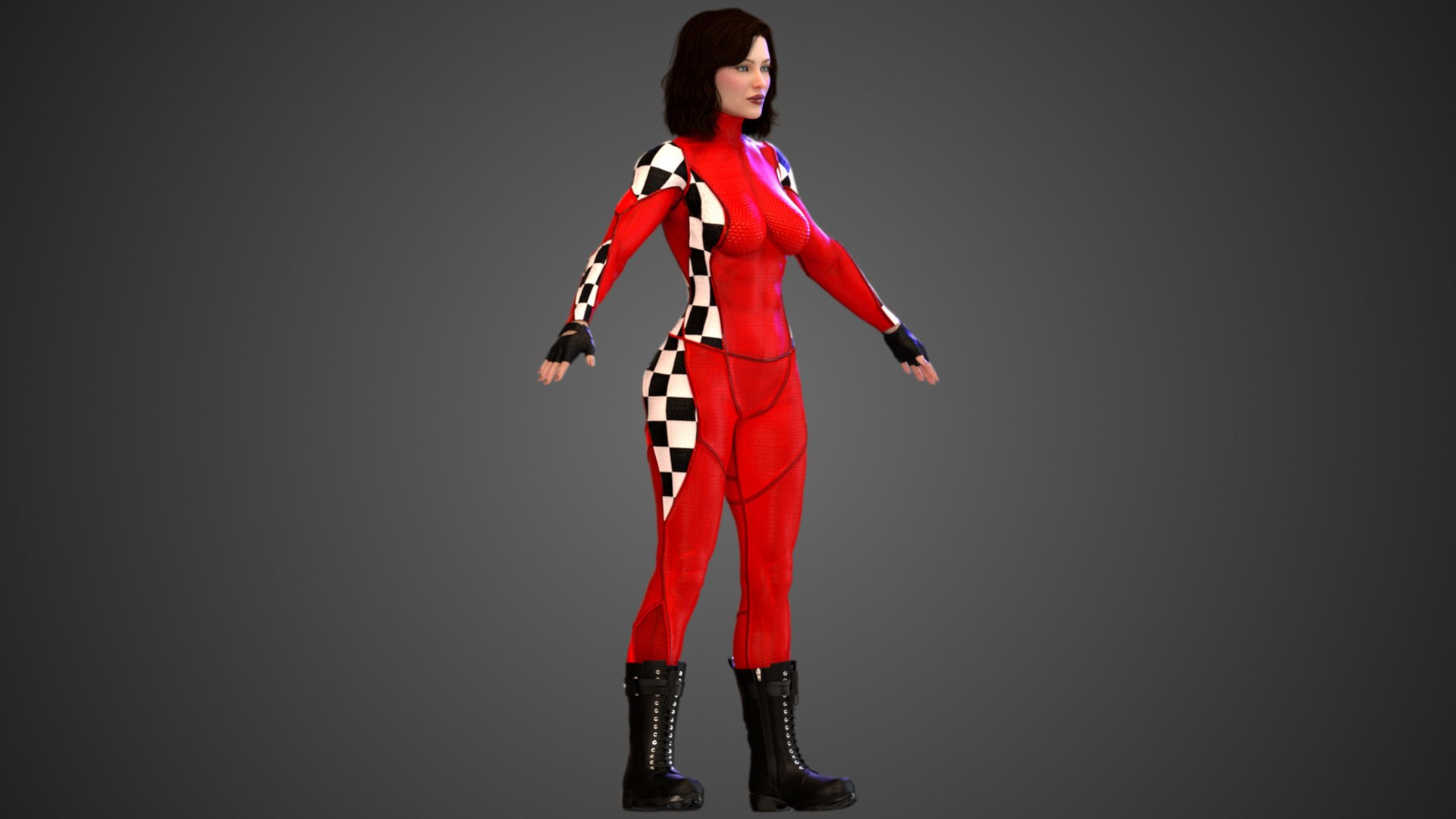 3D Female Racing Pilot Girl - TurboSquid 2079112