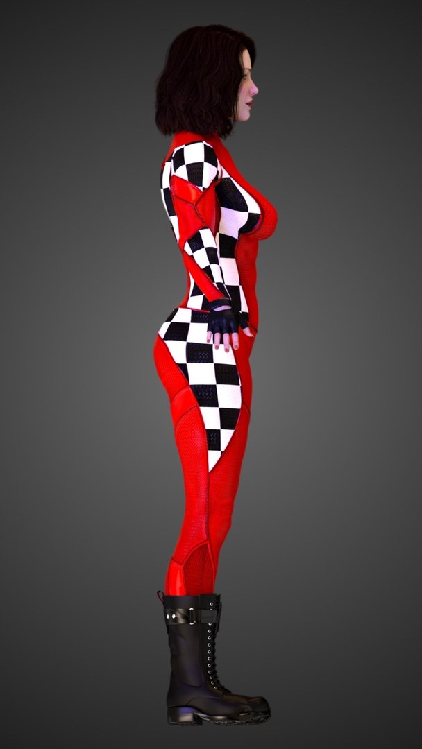 3D Female Racing Pilot Girl - TurboSquid 2079112