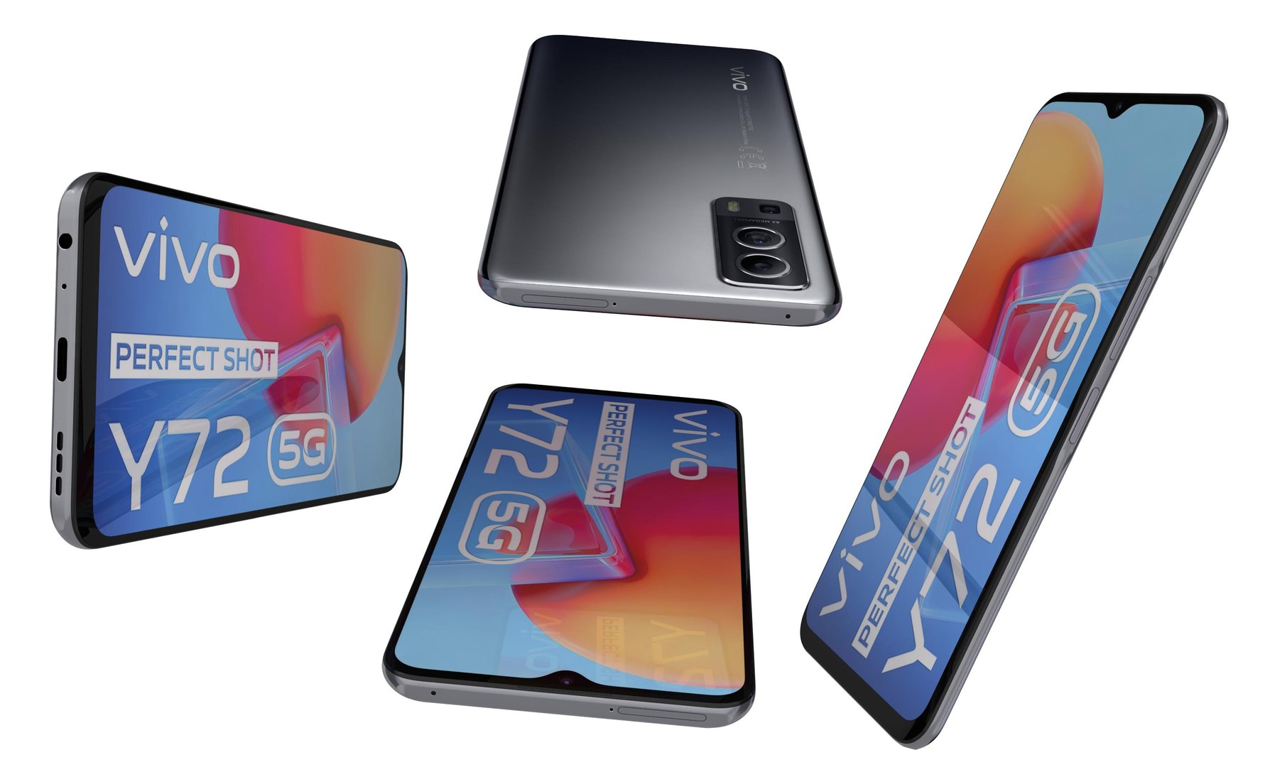 Vivo Y72 Graphite Black And Dream Glow 3D - TurboSquid 1830376