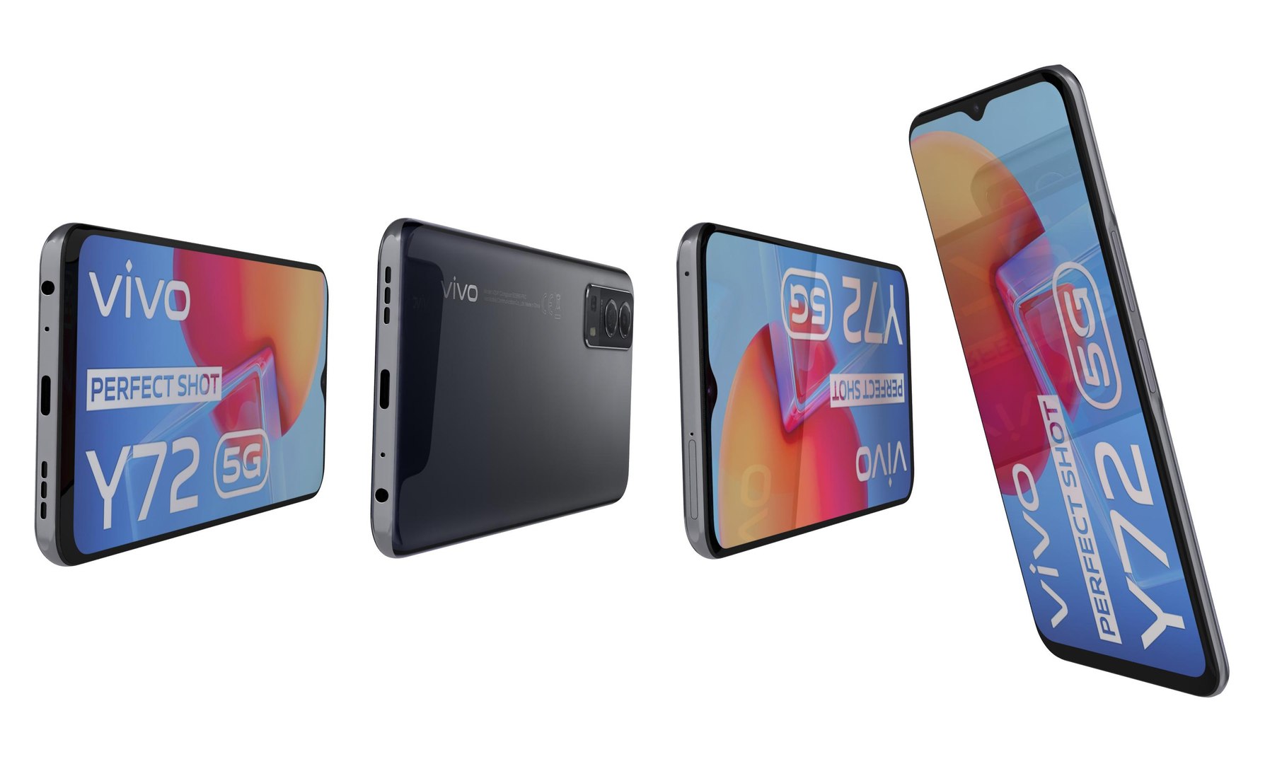 Vivo Y72 Graphite Black And Dream Glow 3D - TurboSquid 1830376