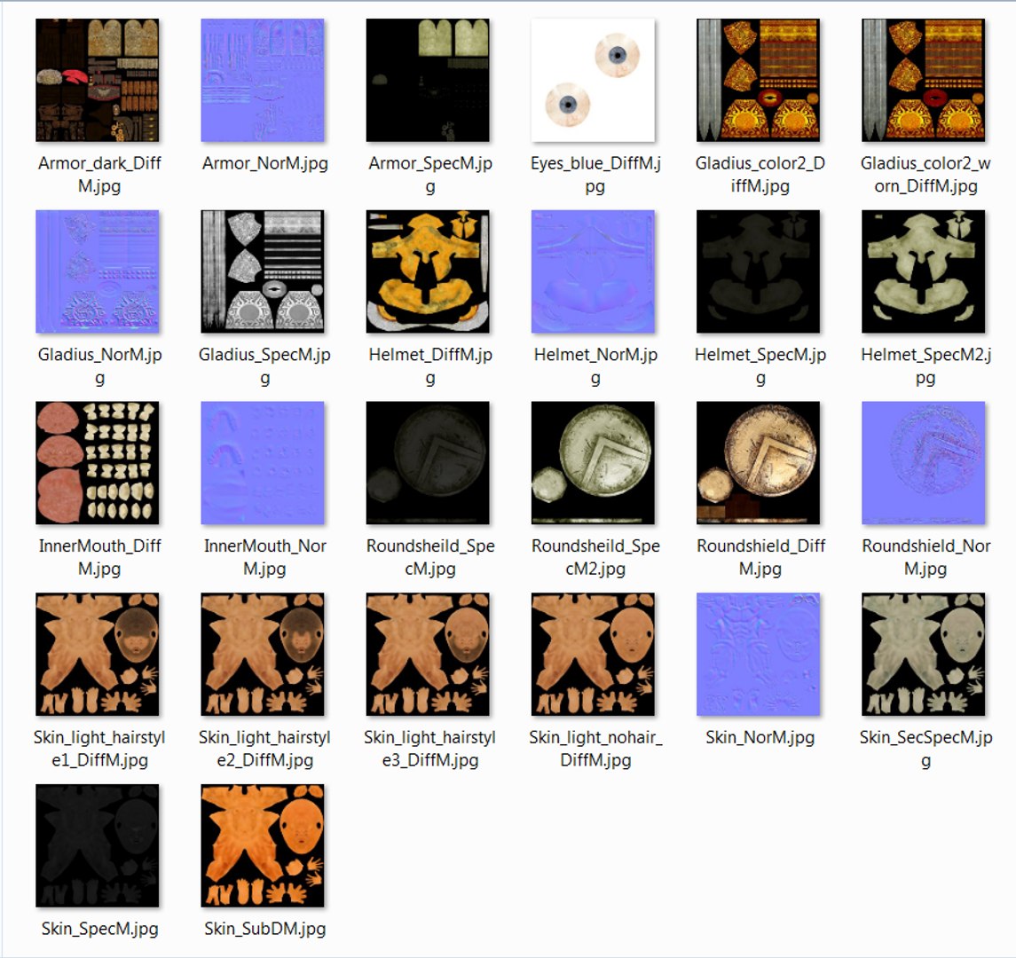 roman gladiator armor - 3d model