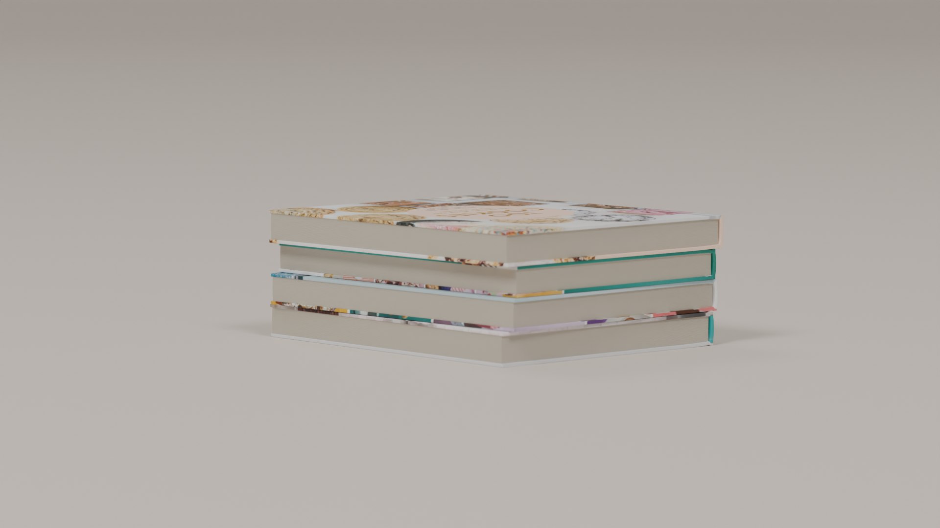Book Stack 3D Model - TurboSquid 2249892