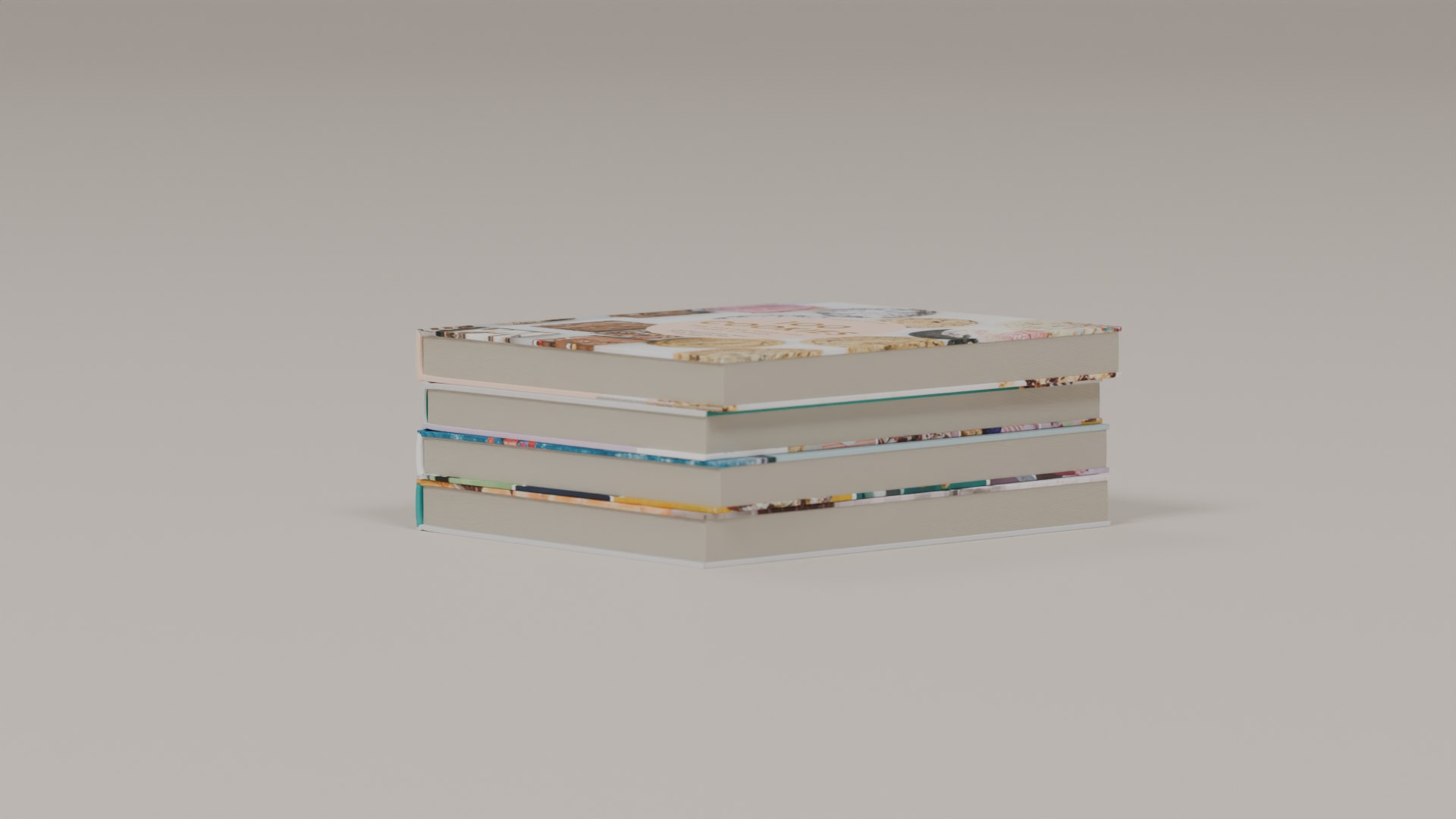 Book Stack 3D Model - TurboSquid 2249892