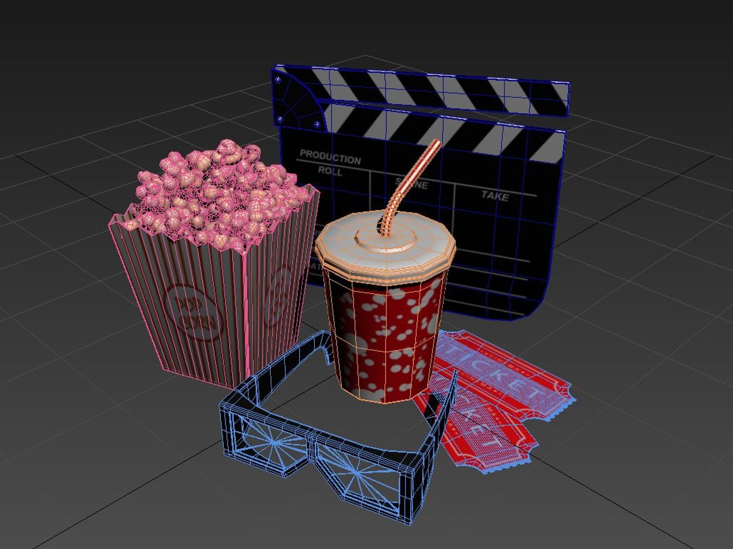 Pop Corn 3d Model
