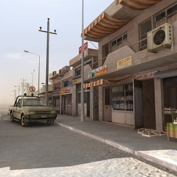 arab village houses 3d model