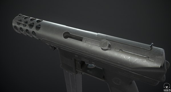 tec-9 pistol 3d model