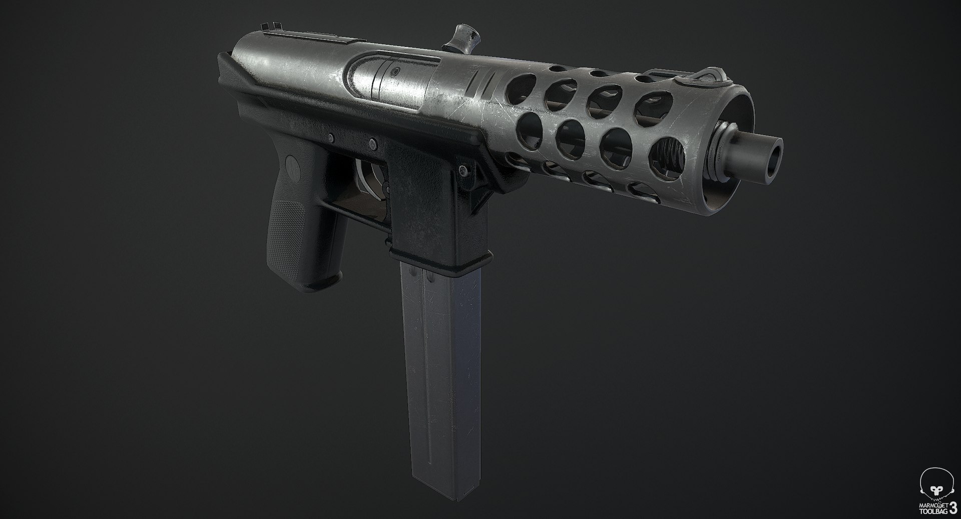 Tec-9 Pistol 3d Model