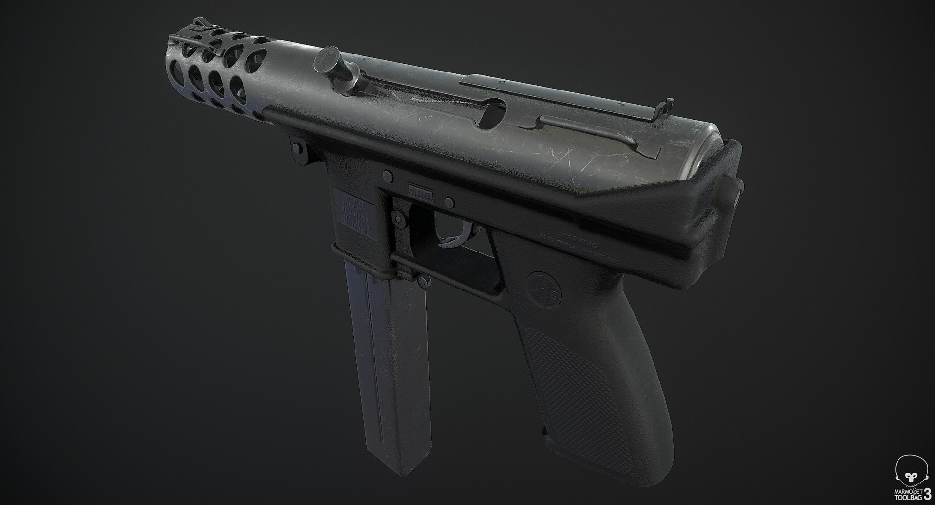 Tec-9 Pistol 3d Model