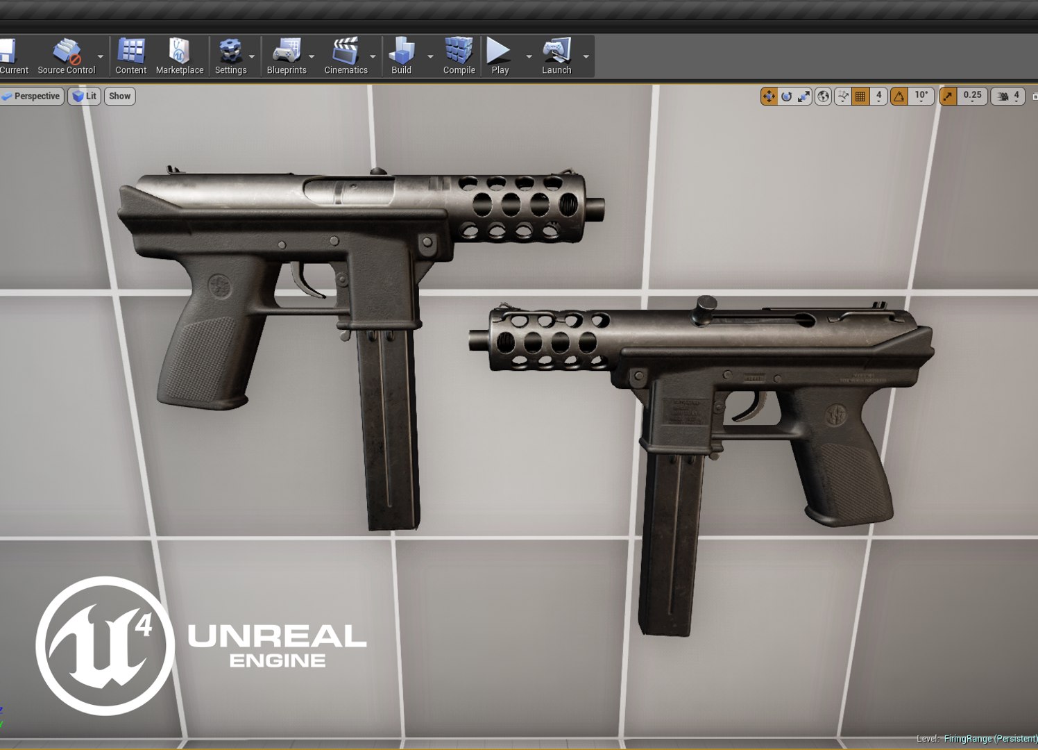 Tec-9 Pistol 3d Model