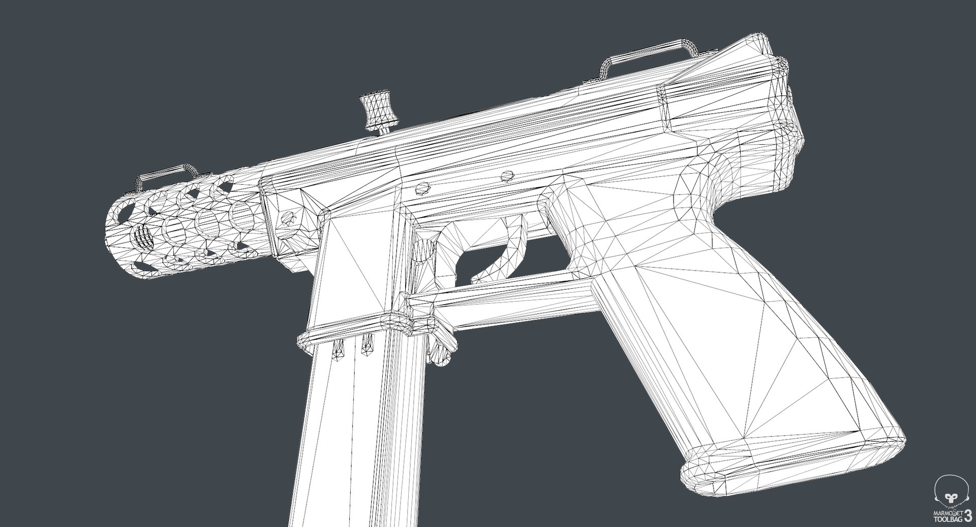 Tec-9 Pistol 3d Model