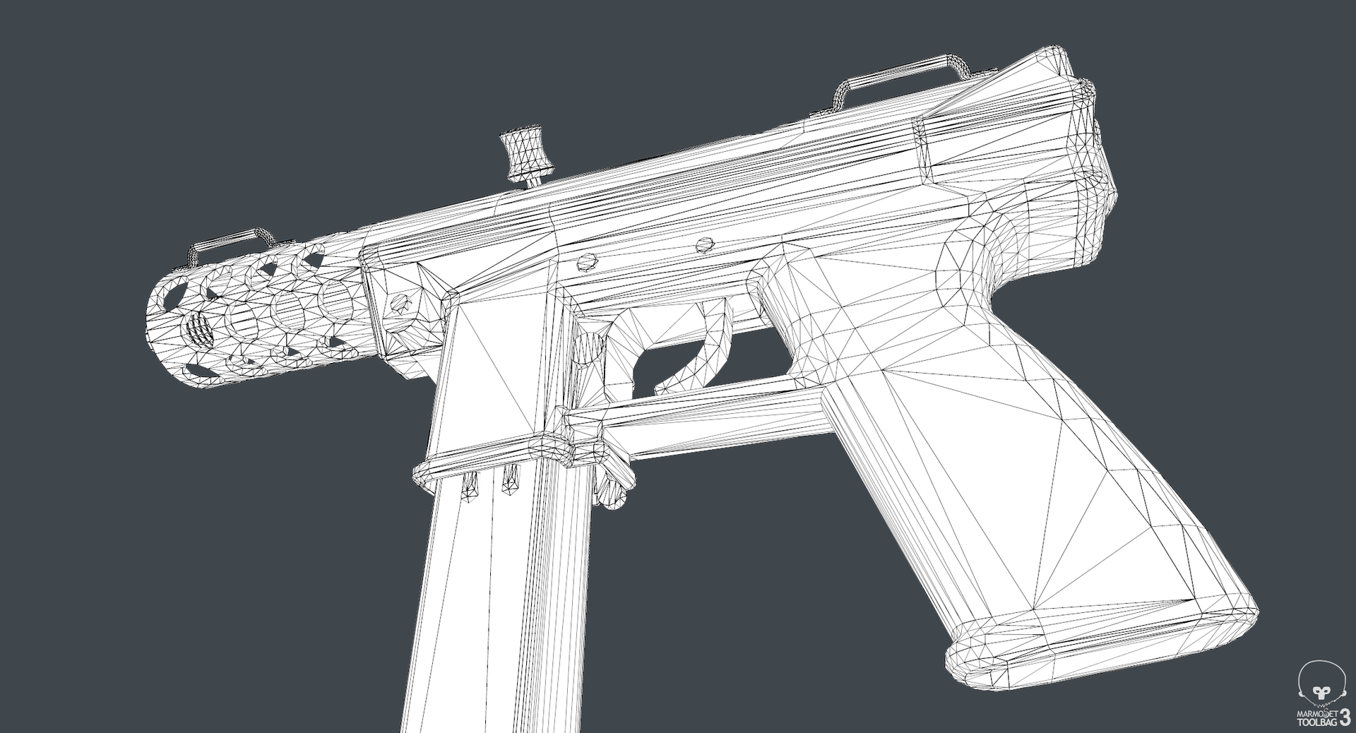 tec-9 pistol 3d model