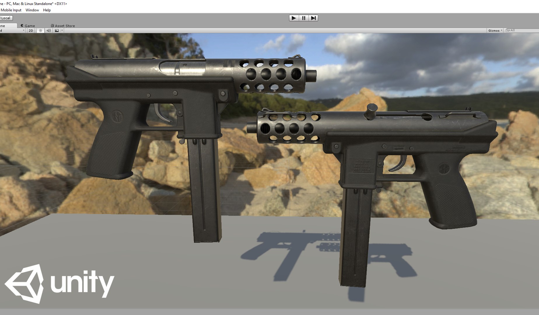 Tec-9 Pistol 3d Model