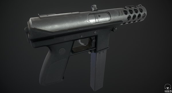 tec-9 pistol 3d model