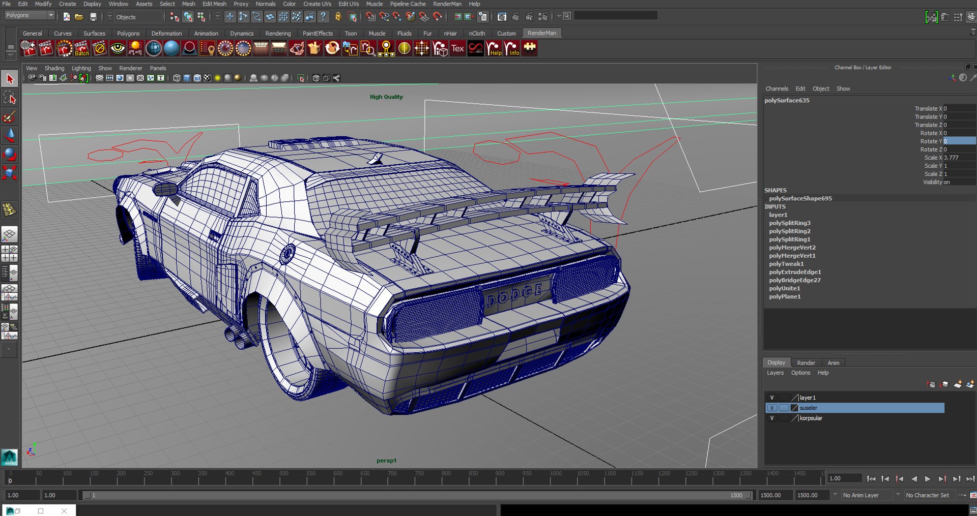 Tuning Car 3d Model