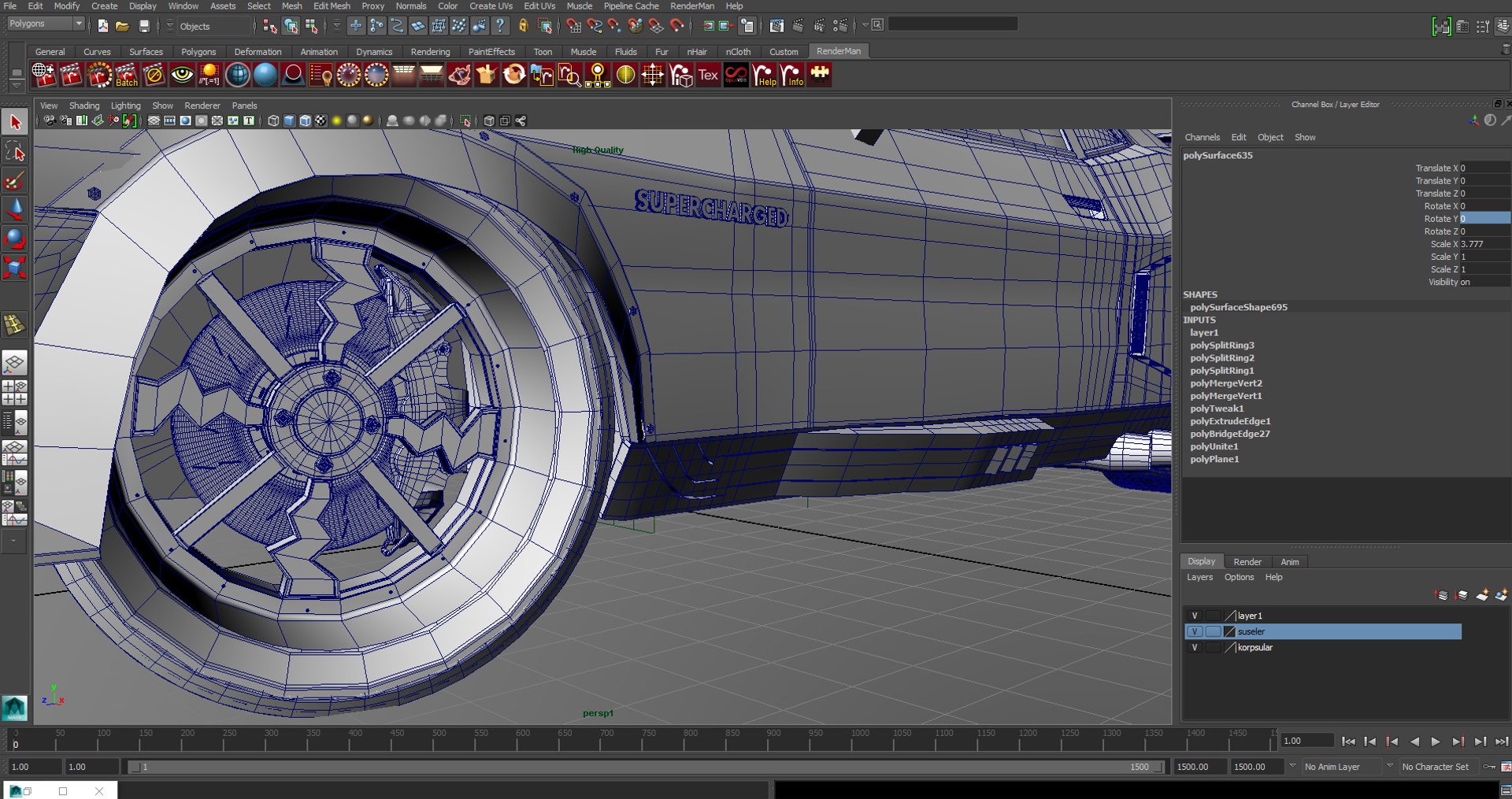 Tuning Car 3d Model