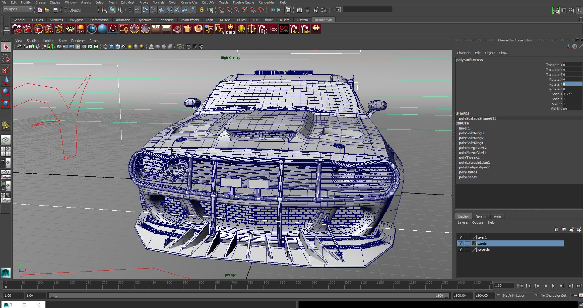 Tuning Car 3d Model