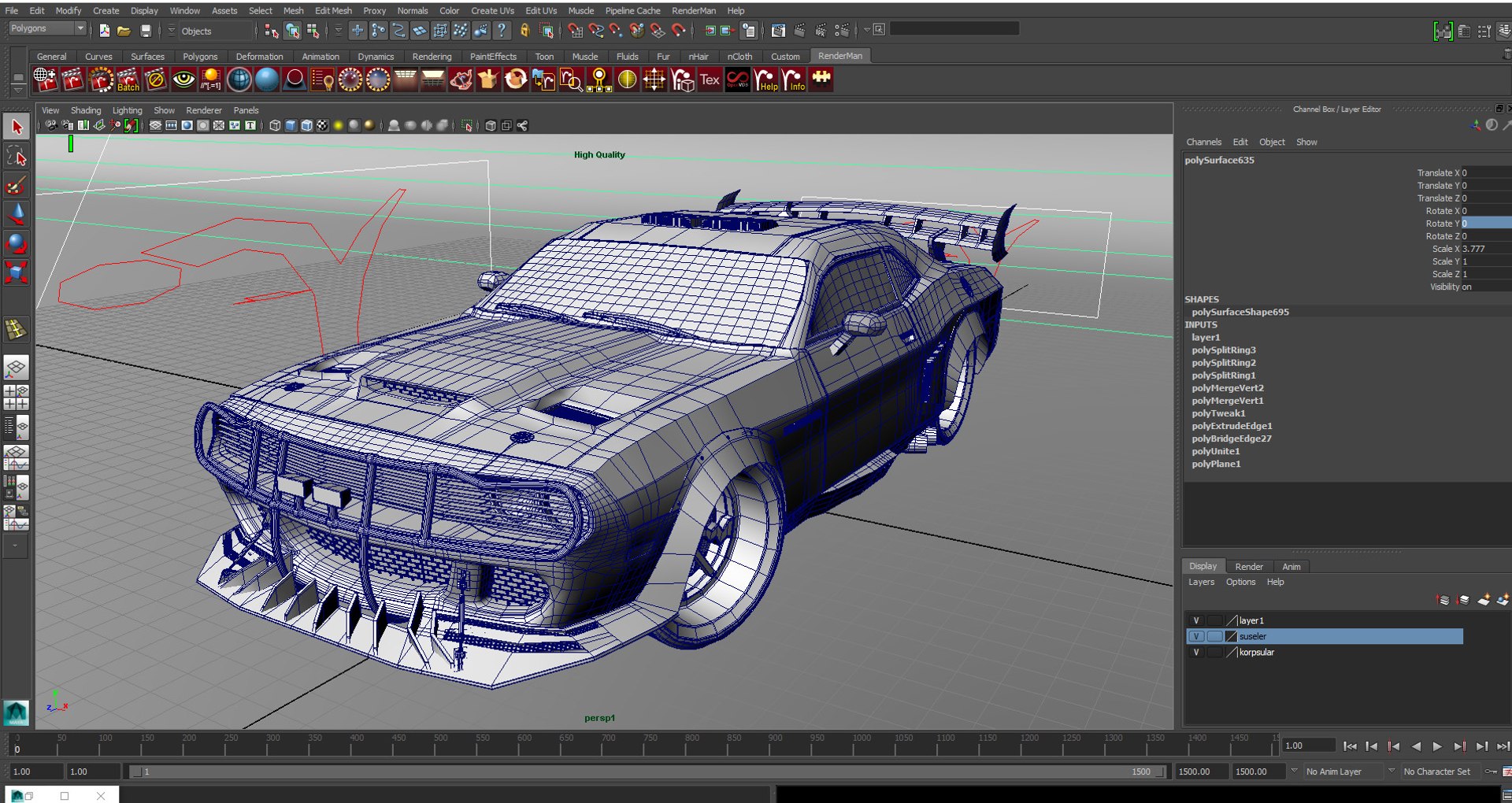 Tuning Car 3d Model