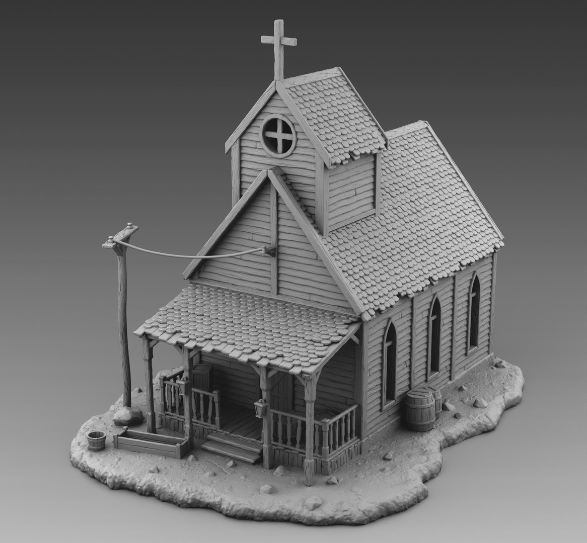 3D Church Model - TurboSquid 1945453